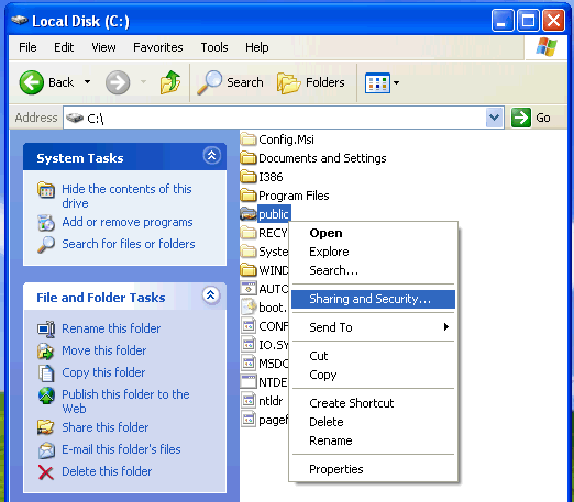 How to dump data to a network shared folder with JMobile