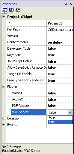 How can I connect to the panel using a VNC client?