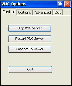 How can I connect to the panel using a VNC client?