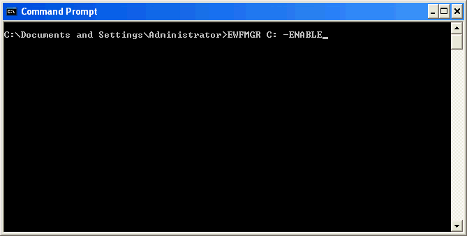 How to configure Enhanced Write Filter (EWF) under Windows OS